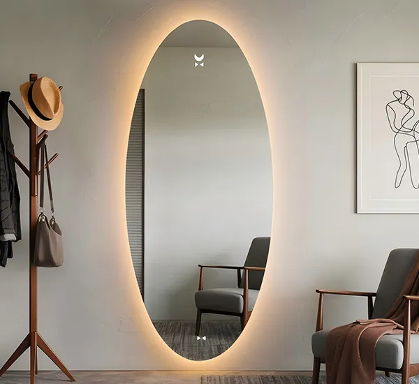 China LED Floor Mirrors and Full Length Mirrors Factory