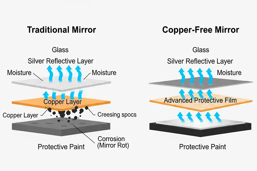 Copper Free Mirror for Bathroom Guide: Why Choose It?