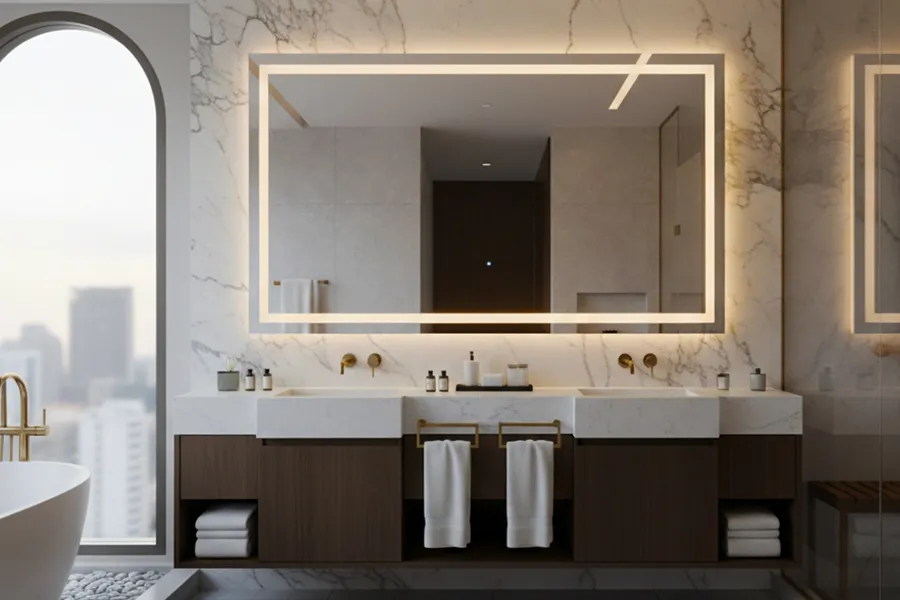 Hotel LED Mirrors: Hardwired vs. Plug-in Security & Install